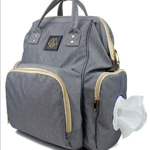 Bags | New Gray Diaper Backpack | Poshmark